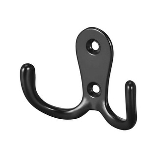 Double Prong Robe Hook,Zinc Alloy Wall Mounted Coat Hooks 53x41x17mm ...