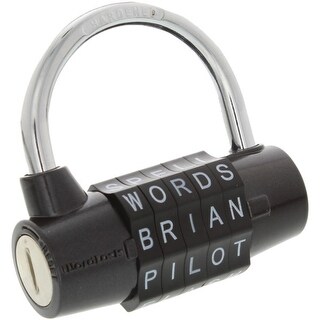 WordLock(R) PL-004-BK 5-Dial Combination Padlock (Black) - Bed Bath ...