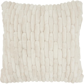 20" Ivory Silky Soft Velvet Capsules Throw Pillow - Bed Bath & Beyond ...