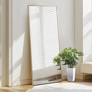 Aluminum Alloy Slim Edge Right Angle Rectangular Gold Full Length ...