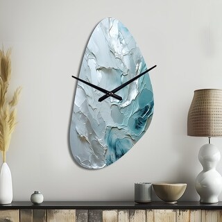 Silver Shimmer - Abstract Landscapes Wall Clocks in Asymmetrical Fall ...