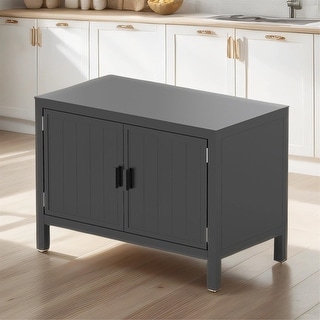 Outdoor Kitchen Island, Grill Storage Cabinet with Protective Cover ...