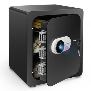 Modern Metal 2 Cub Safe Box, 3 Opening Methods Safe for Money Valuables ...