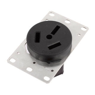 NEMA 10-50R Range Receptacle 50A 125/250V Flush Mount Black US standard ...