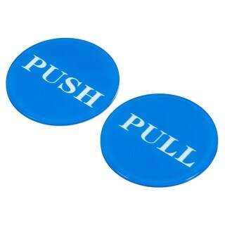 8Pcs Push Pull Door Sign Adhesive Round Acrylic Wall Sticker Marker ...