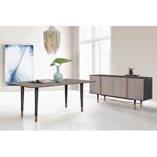 Turin Rustic 2 piece set with Dining Table and Sideboard in Black ...