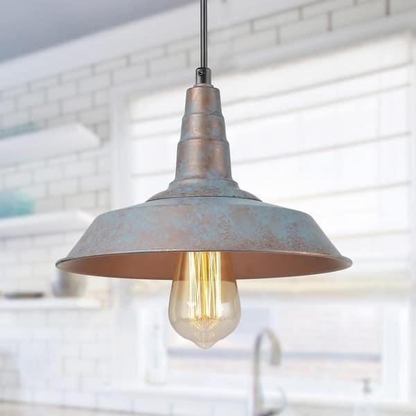 Farmhouse Industrial 1-Light Barn Pendant Lights for Kitchen Island ...
