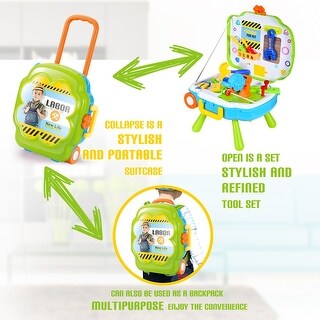 Engineer Role Play Pretend Play Workbench&Suitcase&Backpack Tool Set ...
