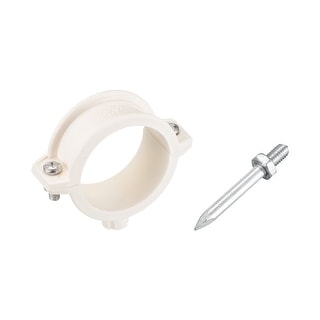 32mm Dia Pipe Hose Clips PVC Bracket Clamps Split Ring Hangers with ...