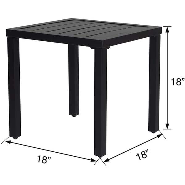 Kozyard Modern Classic Outdoor 18"x18" Patio Side Table - Bed Bath ...