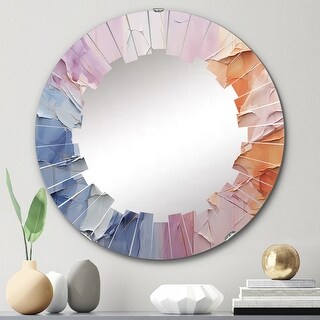 Designart "Collage Impressions I" Abstract Collages Modern Wall Mirror ...