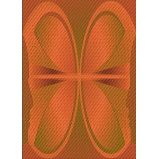 Ahgly Company Machine Washable Transitional Neon Orange Area Rugs - Bed ...