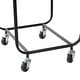 Black Metal Deep Set Wire Basket Storage Cart with Wheels and Fabric ...