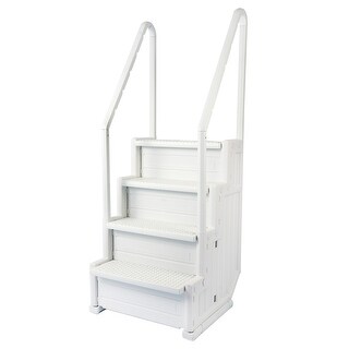 Blue Wave Easy Pool Step for Above Ground Pools - 32.5 in. W X 32 in. D ...