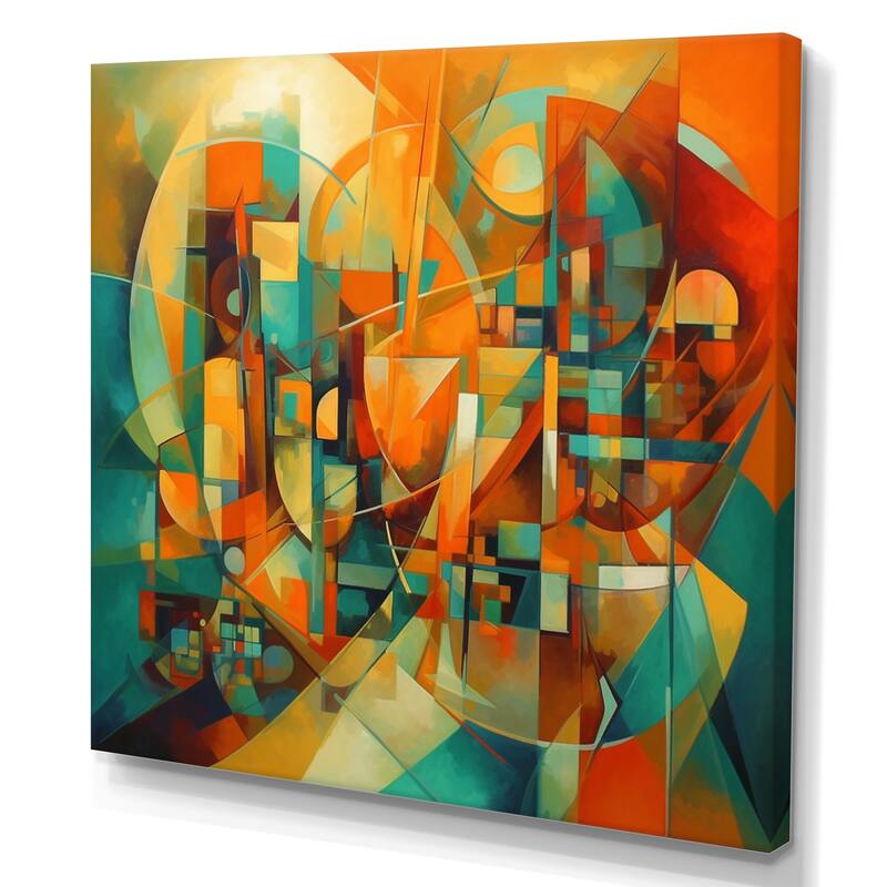 Designart "Abstracting The Cubist Form Iii" Abstract Cubism Wall Decor ...