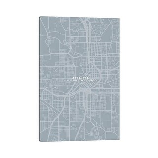 iCanvas "Atlanta City Map Simple Color" by WallDecorAddict Canvas Print ...