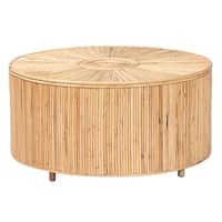 Miami Bohemian Light Honey Rattan Coffee Table - Bed Bath & Beyond ...
