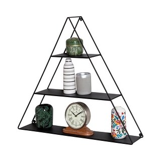 Honey-Can-Do Black 3-Tier Triangle Metal Wall Shelf - Bed Bath & Beyond ...