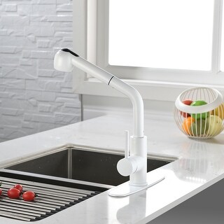 Single Handle Pull-Out Sprayer Kitchen Faucet In Stainless - Bed Bath ...