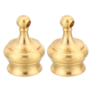 2pc M10 Lamp Finial Cap Knob Brass Lamp Shade Harp Top Screw with Hole ...