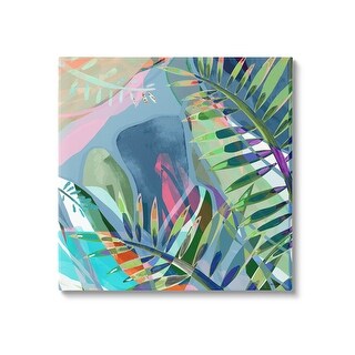 Stupell Bold Fern Leaf Overlapping Collage Canvas Wall Art by Lori ...