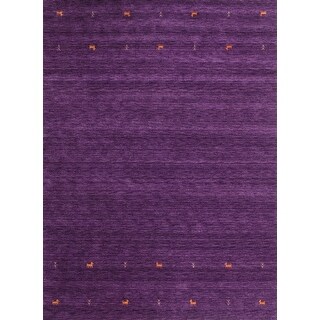 Ahgly Company Machine Washable Contemporary Purple Iris Purple Area ...