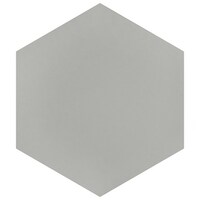 Merola Tile Textile Basic Hex Silver 8-5/8" x 9-7/8" Porcelain Floor ...
