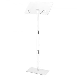 Portable Acrylic Lectern with Book Clips and Adjustable Angle - Bed ...