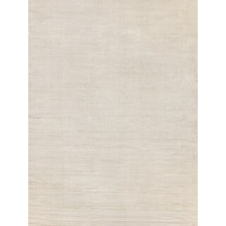 EXQUISITE RUGS Duo Hand-loomed Wool/Bamboo Silk Beige Area Rug. - Bed ...