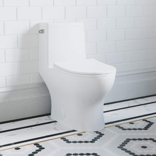 Ivy One-Piece Toilet Left Side Flush 1.28 gpf - On Sale - Bed Bath ...