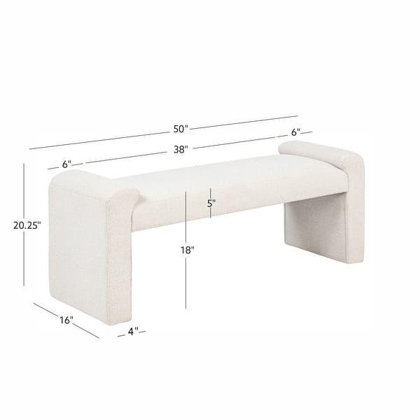 Linn Upholstered 50 Inch Bench - Bed Bath & Beyond - 42615195