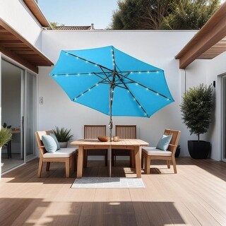 Patio Umbrella, Adjustable Large Beach Umbrella,Outdoor Uv Protection ...