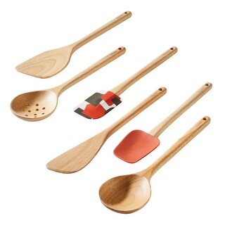 Ayesha Curry Tools and Gadgets Cooking Utensil Set, 6-Piece, Redwood ...