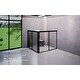 2 Sliding Clear Glass Panels, Office Entrance Kit, Fast Setup, Quality ...