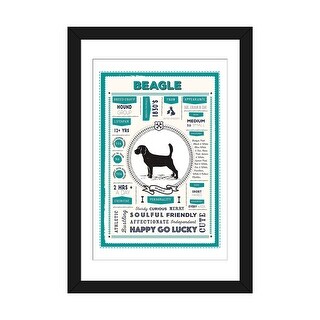 iCanvas "Beagle Infographic Blue" by PaperPaintPixels - Bed Bath ...
