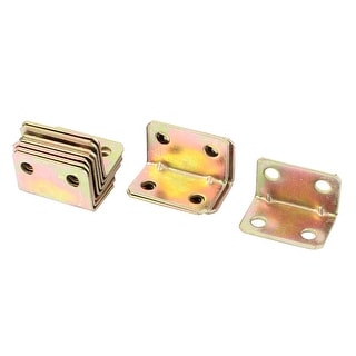 Furniture Fastener 4 Hole Corner Brace Angle Brackets Brass Tone 15pcs ...