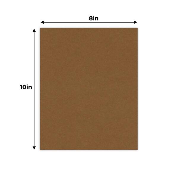 Brown 8x10 Backing Board - Uncut Photo Mat Board (50-Sheets) - Bed Bath ...