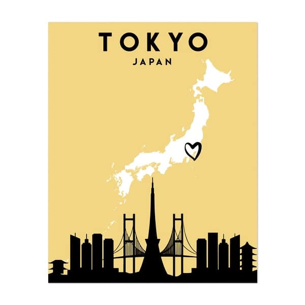 Tokyo Japan Tokyo Japan Heart City Map Maps Urban Art Print/Poster ...