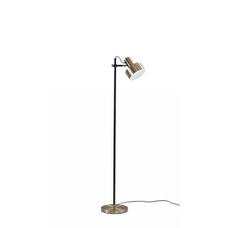 Brass Metal Task Floor Lamp with Novelty Shade and Rotary Switch - 14 ...