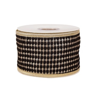 HGTV Home Collection Carmel Jacquard Double Side Piping Ribbon, Black ...