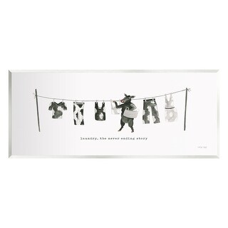 Stupell Cow Doing Laundry Wall Plaque Art Design by Cindy Jacobs - Bed ...