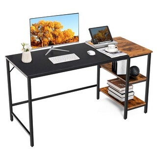 Costway Extendable Computer Desk Reversible Home Office Desk Study - On ...