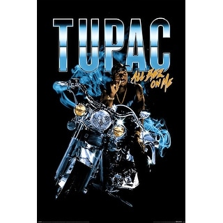 Tupac - Motorcycle All Eyez on Me Art Poster - 24 x 36 Inch - Bed Bath ...