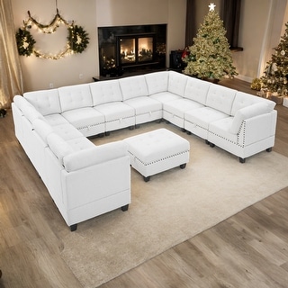 [DIY Combination] U shape Modular Sectional Sofa Couch Set - Bed Bath ...