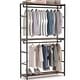 Double Rod Closet Organizer, Freestanding 3 Tiers Shelves Clothes ...