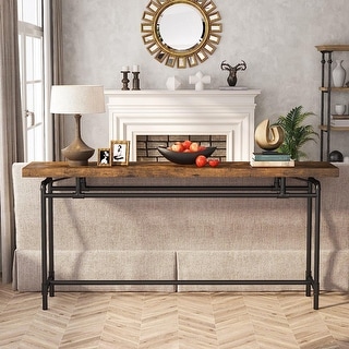 70.9 Inches Long Entryway Table for Living Room, Wood Sofa Table - 11. ...