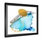 Designart "Blue Stain Line Drawing" Modern Framed artwork - Bed Bath ...
