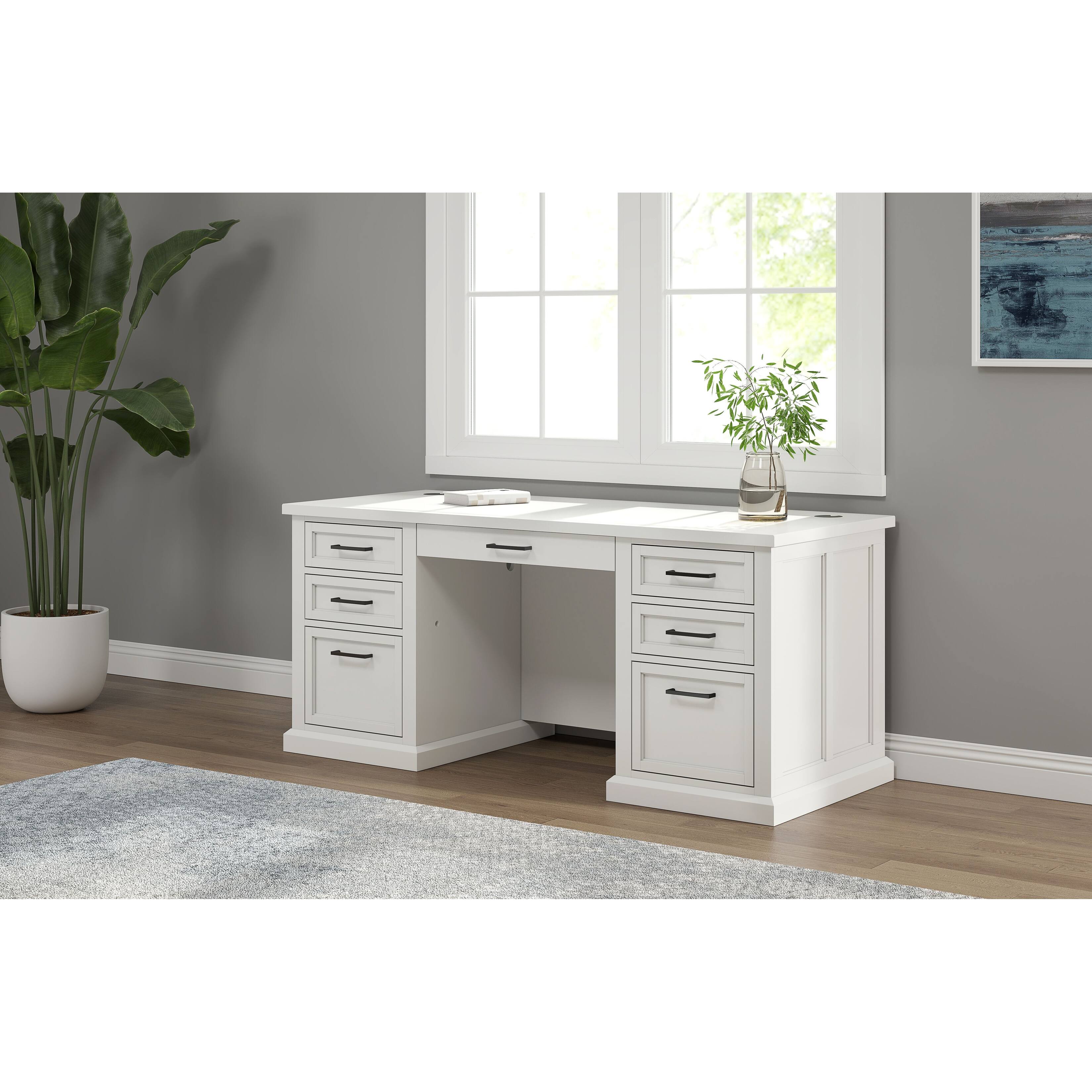 Ready assembled white desk store