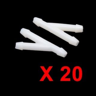 20Pcs Inner Y Shape Plastic Joiner Air Water Fuel Hose Tube Connector ...