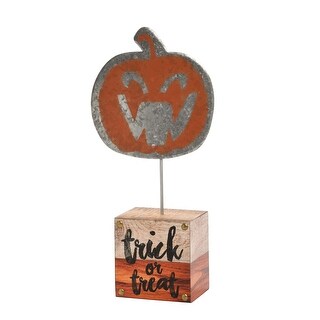 13" Rustic "Trick or Treat" Halloween Spooky Stand - Bed Bath & Beyond ...